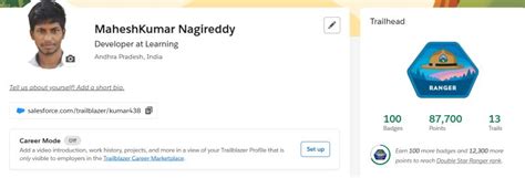 Maheshkumar Nagireddy On Linkedin Salesforce Trailheadranger Trailblazer Continuouslearning…