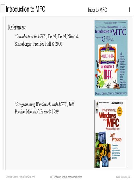 Introduction To Mfc References Pdf Class Computer Programming Object Oriented Programming