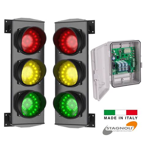 Traffic Light Controller With Two Enter And Exit Traffic Lights Combo