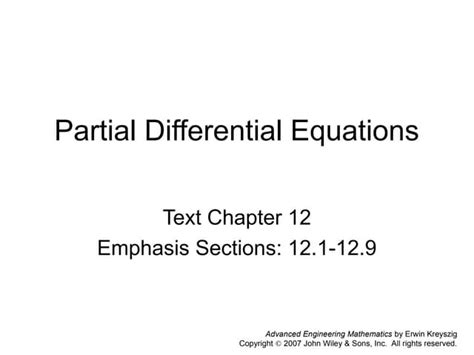 Ch12 From Partial Differential Equations Ppt