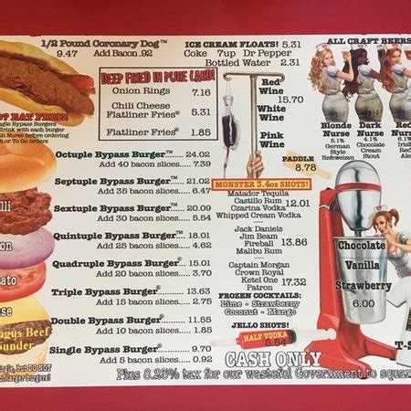 Heart Attack Grill Las Vegas Menu Prices And Restaurant Reviews