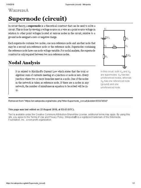 Supernode Circuit Wikipedia Pdf