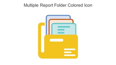 Multiple Report Folder Colored Icon In Powerpoint Pptx Png And Editable Eps Format Ppt Template