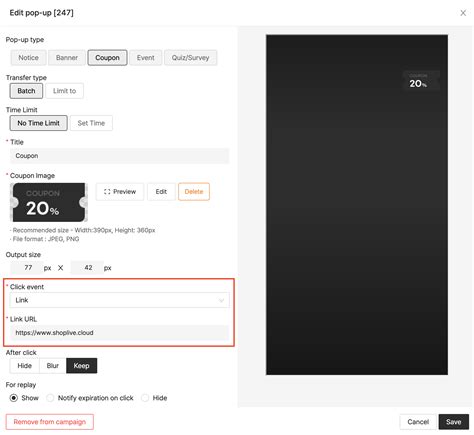 Coupon Click Events Live Web Shoplive Docs