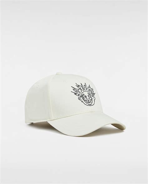 Skate Smile Spike Curve Bill Hat In White Vans Ie