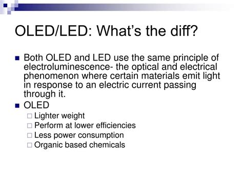 PPT OLED Technology PowerPoint Presentation Free Download ID