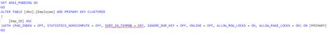 Generated Scripts With Primary Key Definitions Include Intellisense