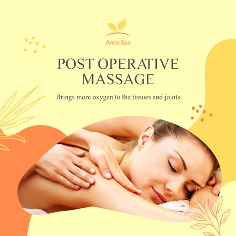 Free Post Operative Massage Therapy Post Facebook Instagram Template To Edit Online