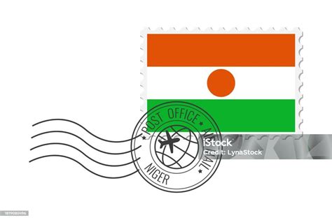 Timbreposte Du Niger Illustration Vectorielle De Carte Postale Avec Le