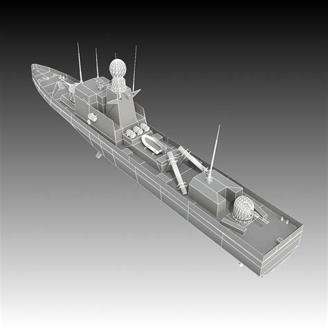 3d Lurssen Tnc 45 Camouflage Model