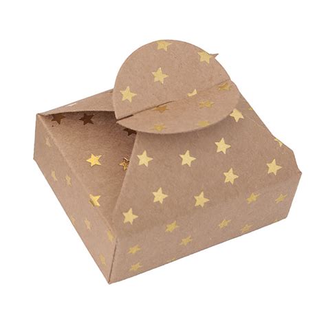 Set De Cajitas Candy Boxes Gold Stars 4 Pcs