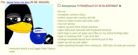 anon uses linux r greentext