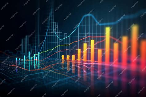 Premium Ai Image A Close Up Of A Colorful Graph Bar Chart On A