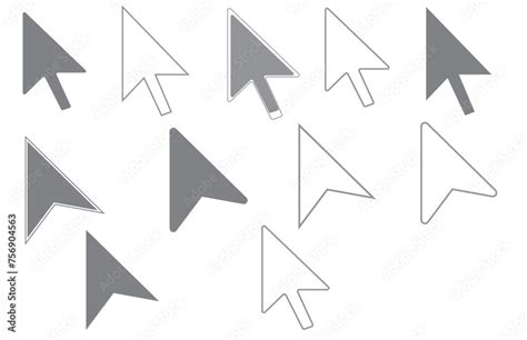 Mouse Pointer Set Computer Mouse Click Cursor Arrow Cursor Icon Stock Vector Adobe Stock