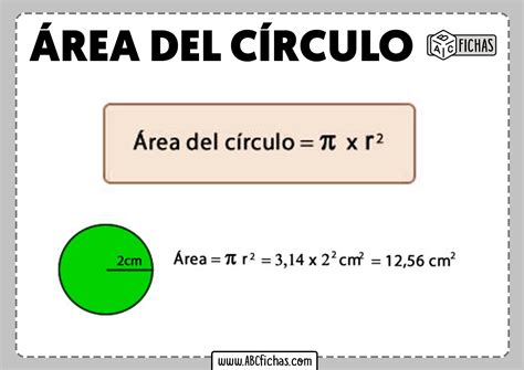Area Del Circulo Formula Abc Fichas