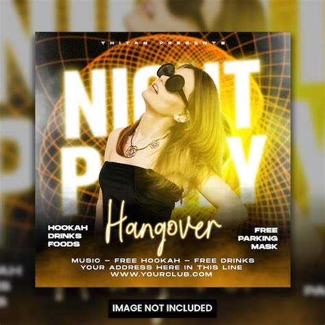 Premium Psd Party Flyer Template For Social Media