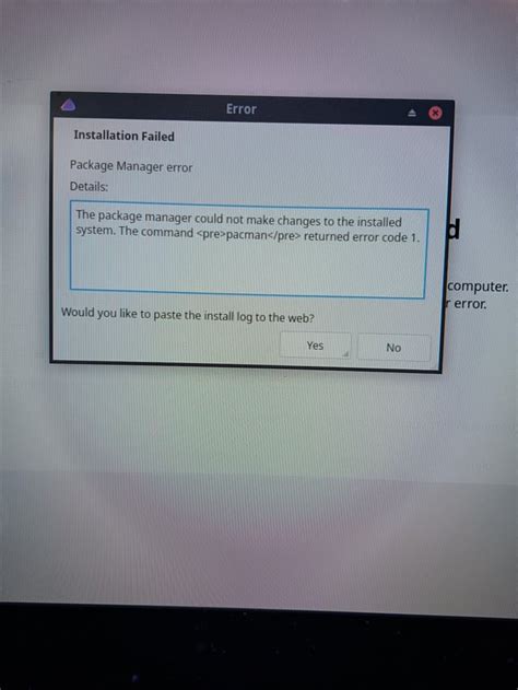 couldn t boot my install tried to reinstall get this error after