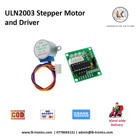 ULN2003 Stepper Motor And Driver LK Tronics