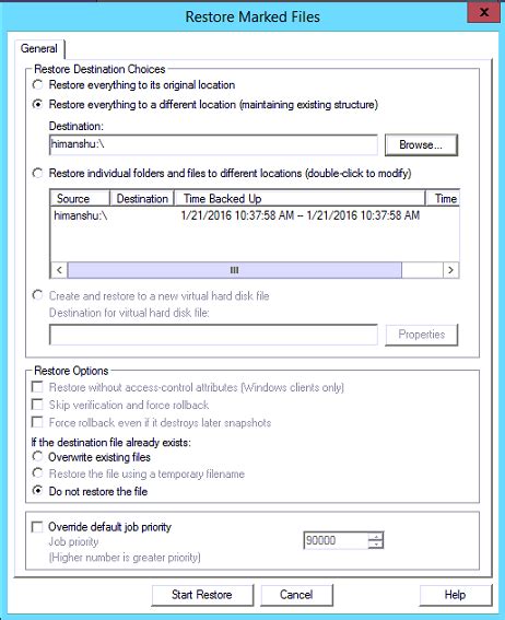 solved unable to restore file and folders of vm backup vox