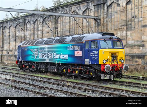 A British Rail Class 57 Diesel Electric Locomotive Stabled At Carlisle