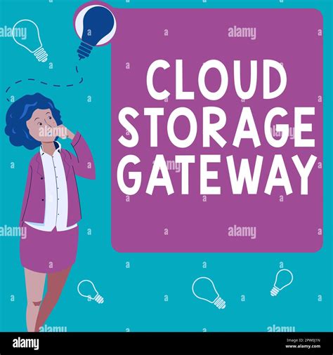 Inspiration Showing Sign Cloud Storage Gateway Business Concept Server Which Resides At The