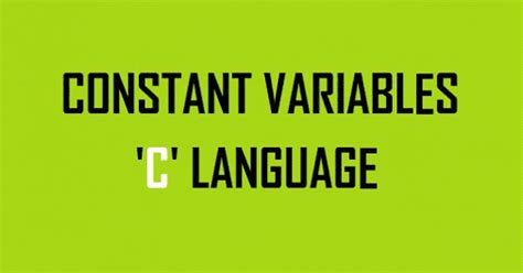 C Programming What Are Constants In C With Examples And Interview