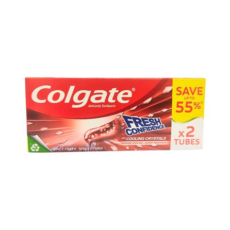 Colgate Toothpaste Fresh Confidence Cooling Crystal Spicy Fresh 120g X