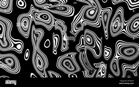 Monochrome Spinning Fluid Texture Design Abstract Black And White Streamlined Shapes Rotating