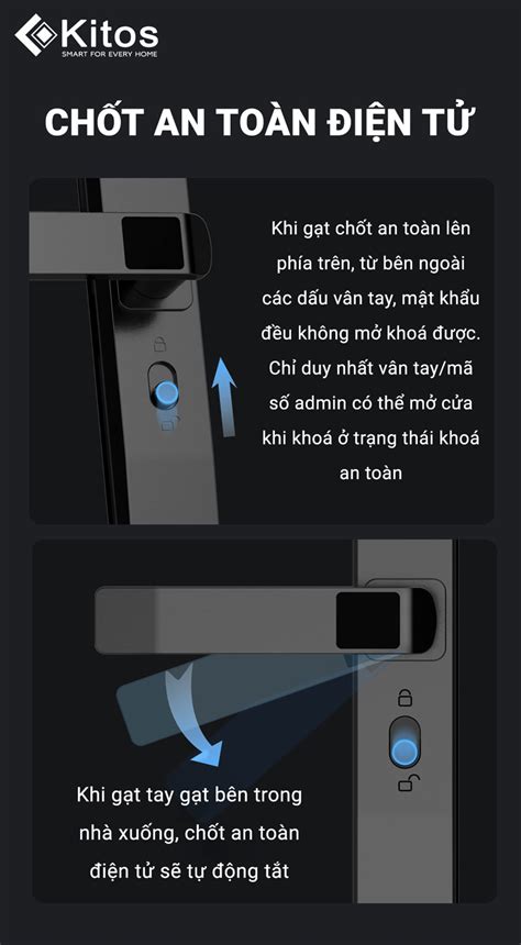 Khóa cửa thông minh Kitos KT-AL630 Plus| Kitos Vietnam