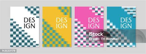 다채로운 복고풍 커버 디자인 템플릿 세트 추상적 인 모양 디자인의 스위스 기하학 인쇄물노트북 카탈로그 저널 브로셔 서적 용 0명에 대한 스톡 벡터 아트 및 기타 이미지