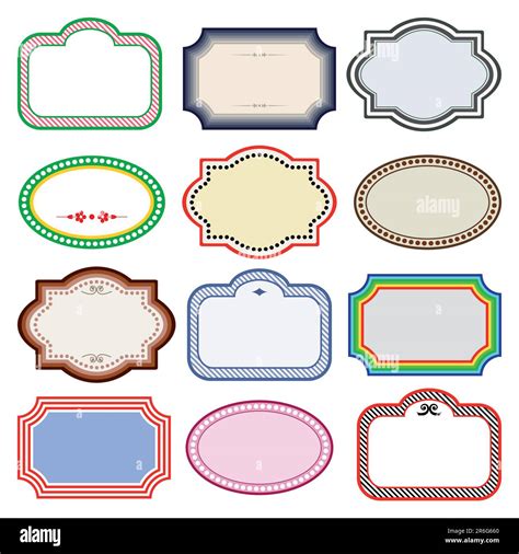 vector frames collection with space for your text colorful variations