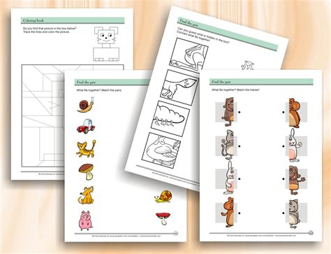 My First Exercises For Visual Perception And Concentration 56 Printable Worksheets Download