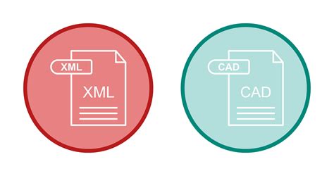 Xml And Cad Icon 33014449 Vector Art At Vecteezy