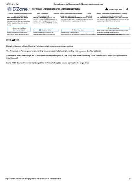 Design Patterns For Microservice To Microservice Communication Pdf