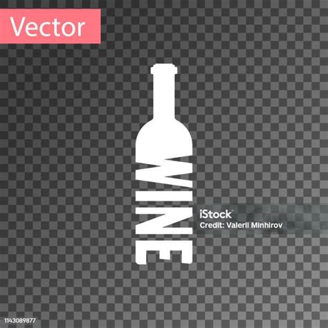 투명 한 배경에 고립 된 와인 아이콘의 흰색 병 와인의 글자 병 벡터 일러스트 0명에 대한 스톡 벡터 아트 및 기타 이미지