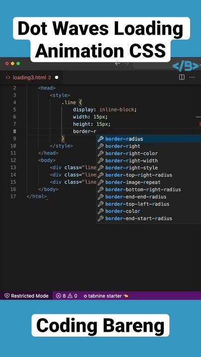 how to make dot waves loading animation simple css coding bareng