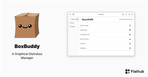 Installar Boxbuddy Sus Linux Flathub
