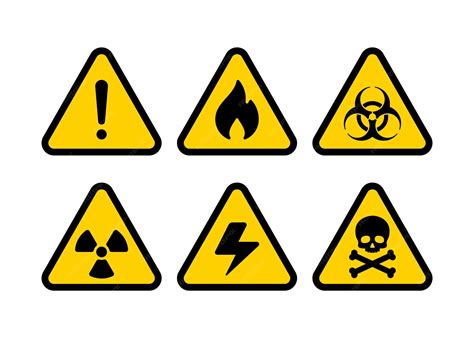 Premium Vector Vector Set Of Safety Caution Signs