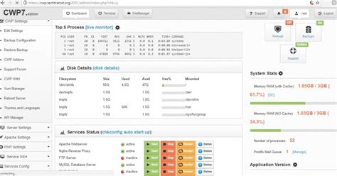 installation of centos web panel cwp on centos redhat r linux