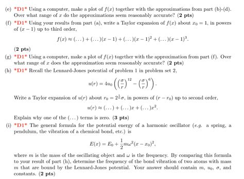 solved 1 taylor serie if we know the value of a function