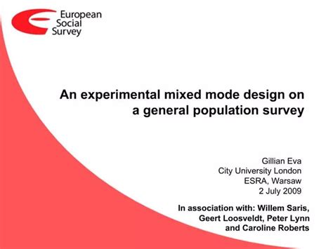 Ppt An Experimental Mixed Mode Design On A General Population Survey Powerpoint Presentation