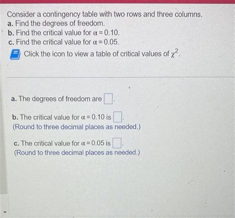 [solved] consider a contingency table with two rows and th