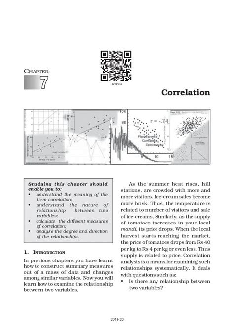 Up Board Book Class 11 Statistics Chapter 7 Correlation
