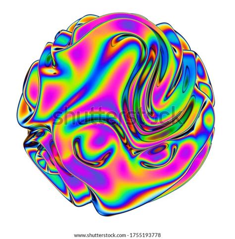 Iridescent Morphing Blob Realistic 3d Render Stock Illustration 1755193778 Shutterstock