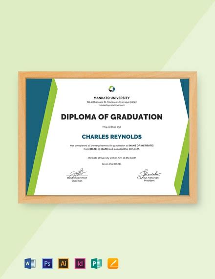 Free Sample Diploma Certificate Template Word Doc Psd Indesign