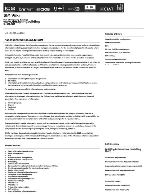 Understanding Asset Information Models Pdf Building Information