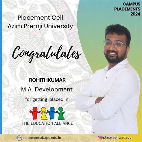 Rohith Kumar On Linkedin Thanks Placement Cell For All The Support