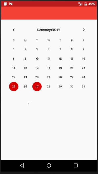android calendarview months overlapped stack overflow