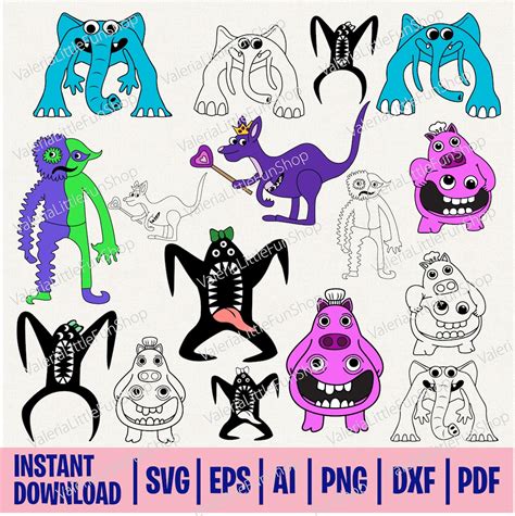 Garten Of Banban Digital Files Svg Ai Eps Pdf Dxf Png Etsy