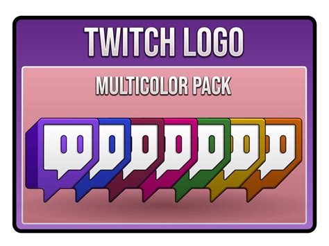 Twitch Logo Multicolor Overlay Etsy